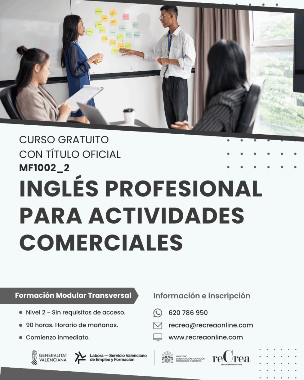 Inglés profesional para actividades comerciales - reCrea